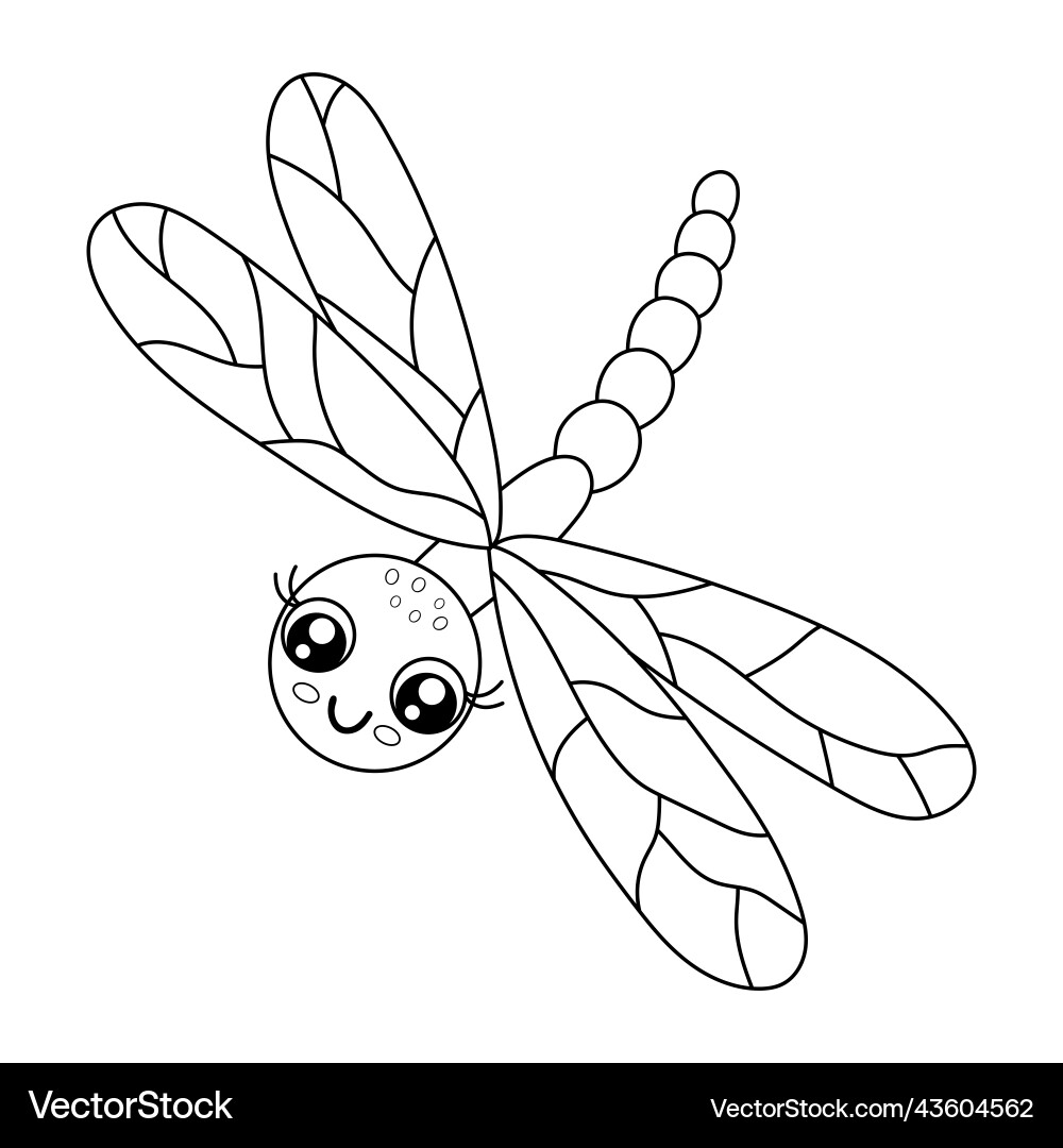 Dragonfly Outline Vector