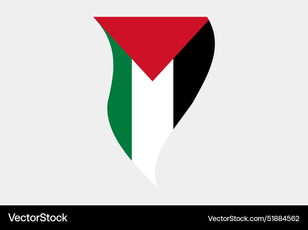 Flag of palestine Royalty Free Vector Image - VectorStock