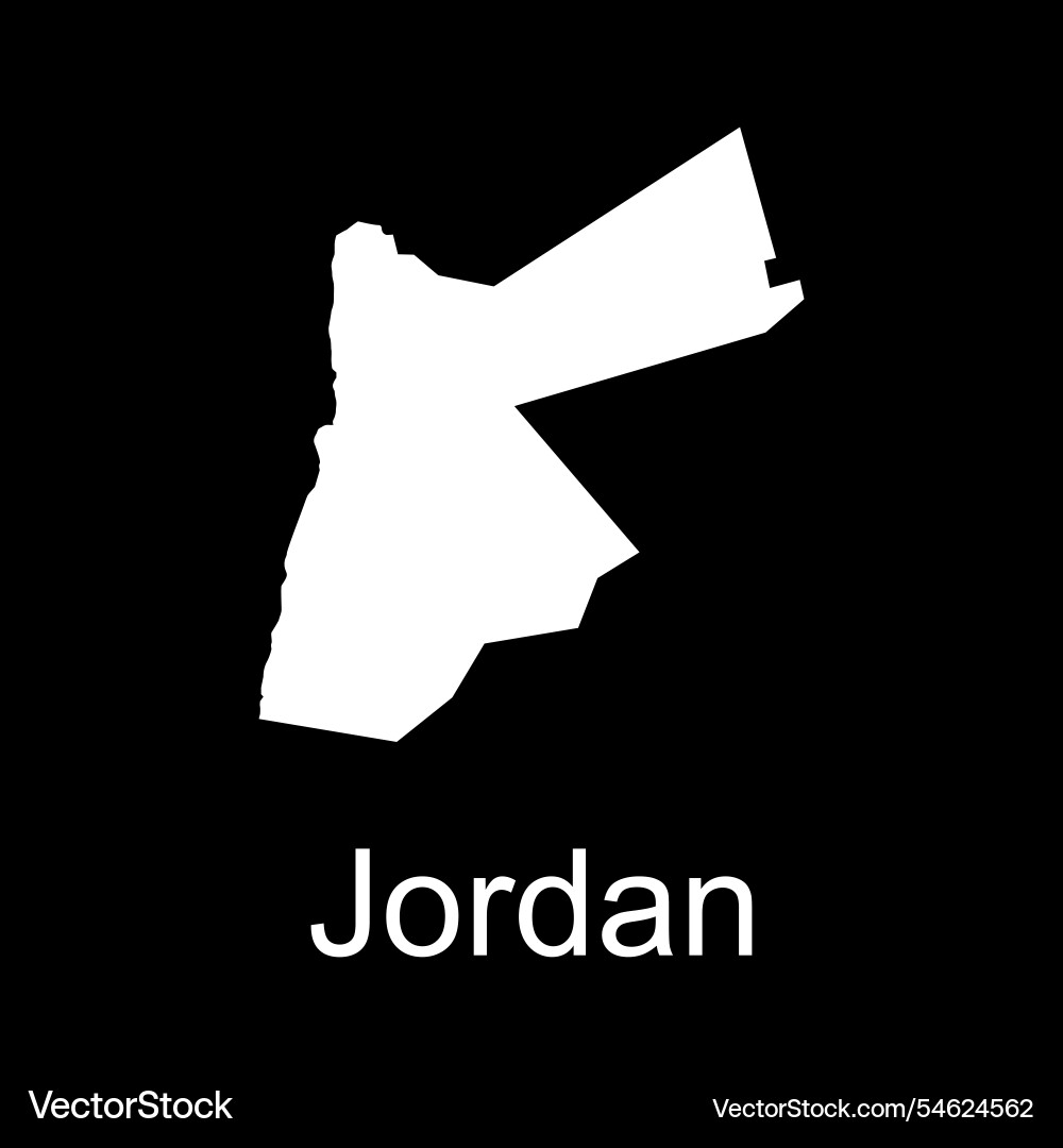 Jordan map icon Royalty Free Vector Image - VectorStock