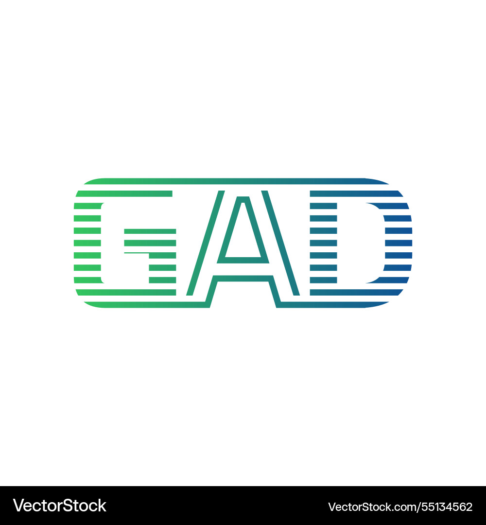 Modern gad logo design letter minimalist Vector Image