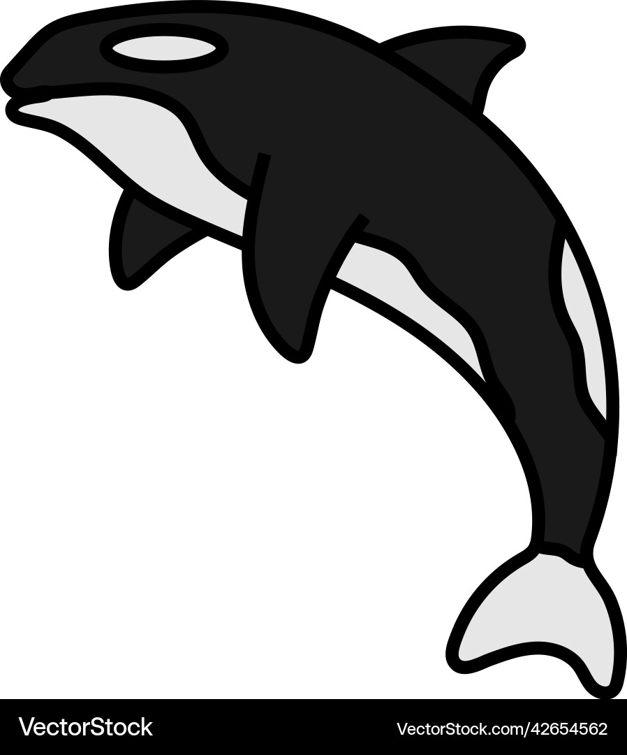 Orca Icon - Marine Wildlife Royalty Free Vector Image