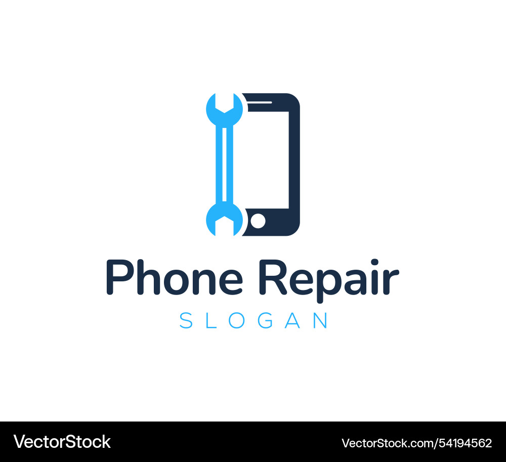 Phone service logo designs or repair Royalty Free Vector