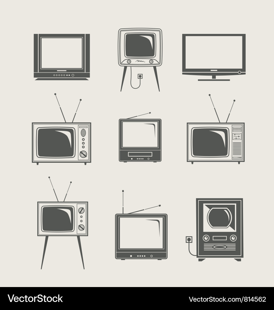 Tv set icon Royalty Free Vector Image - VectorStock