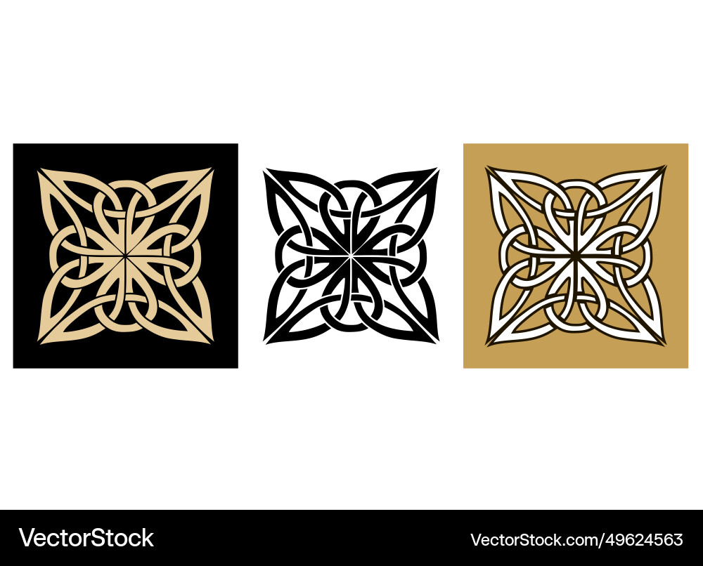 Abstract ancient art backgrounds black celtic Vector Image