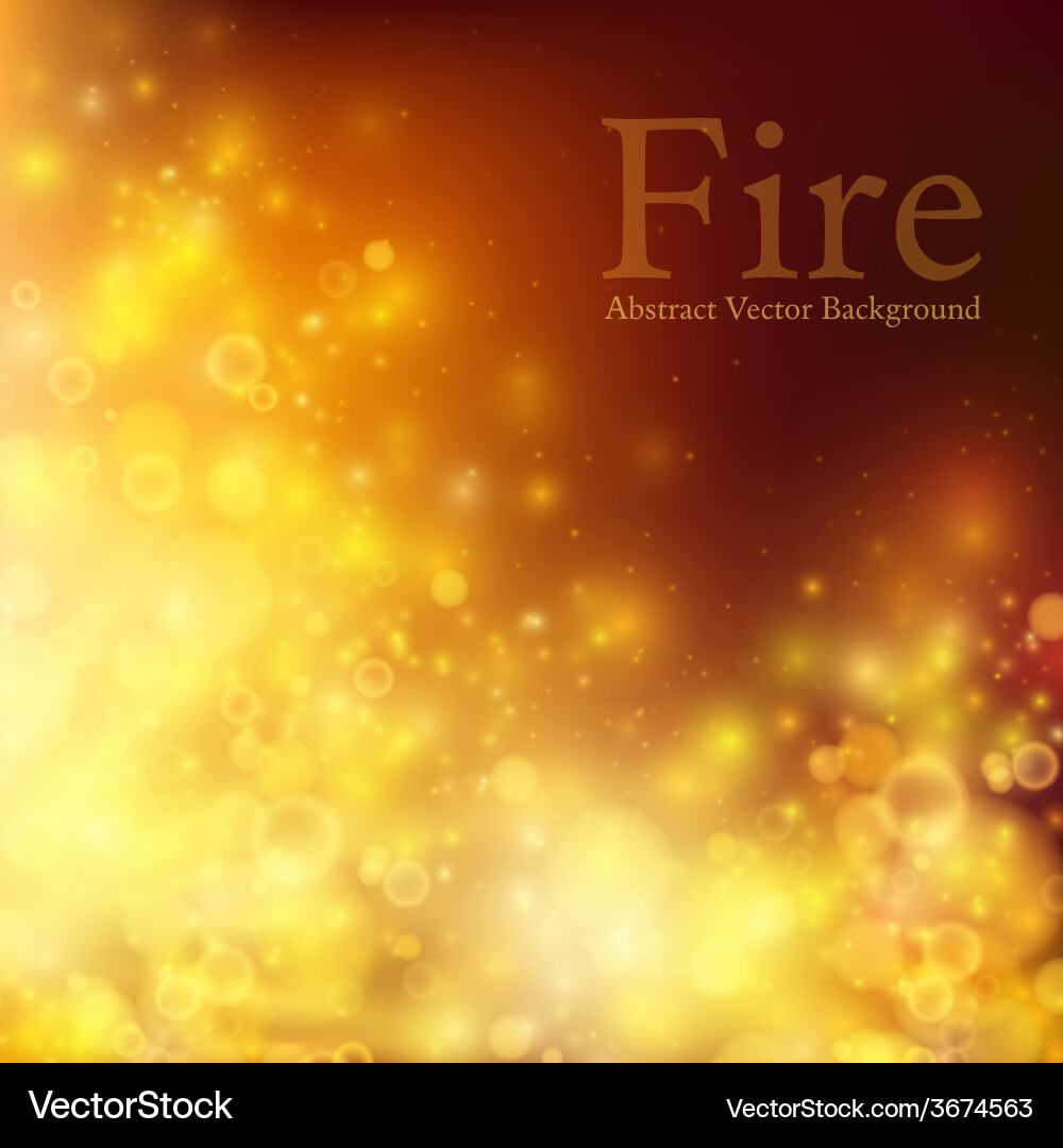 Abstract fire bokeh background Royalty Free Vector Image