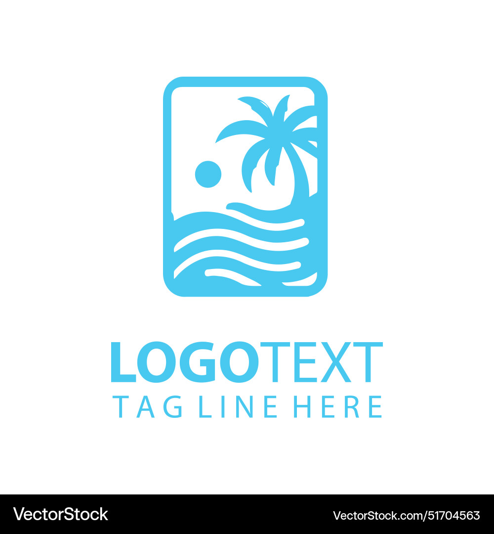 Beach logo Royalty Free Vector Image - VectorStock