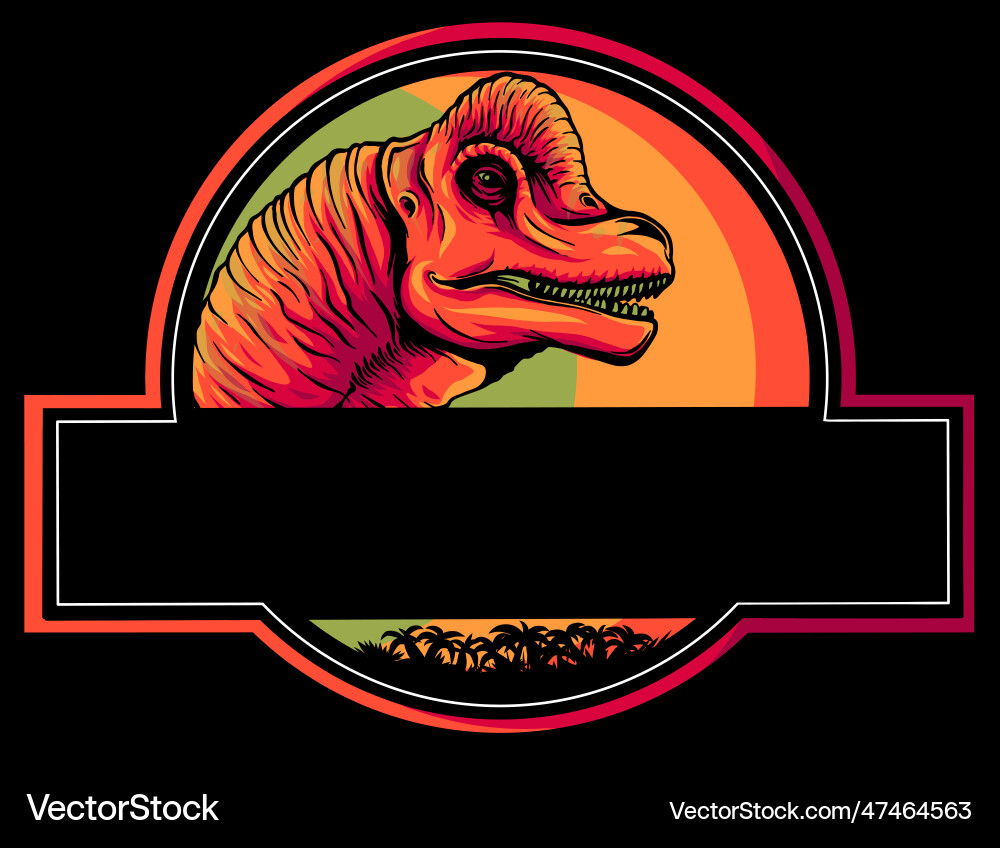 Brachiosaurus dinosaurs logo Royalty Free Vector Image