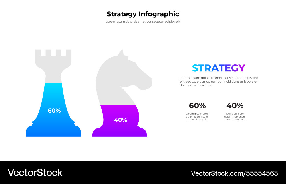 Modern infographic strategic data distribution Vector Image