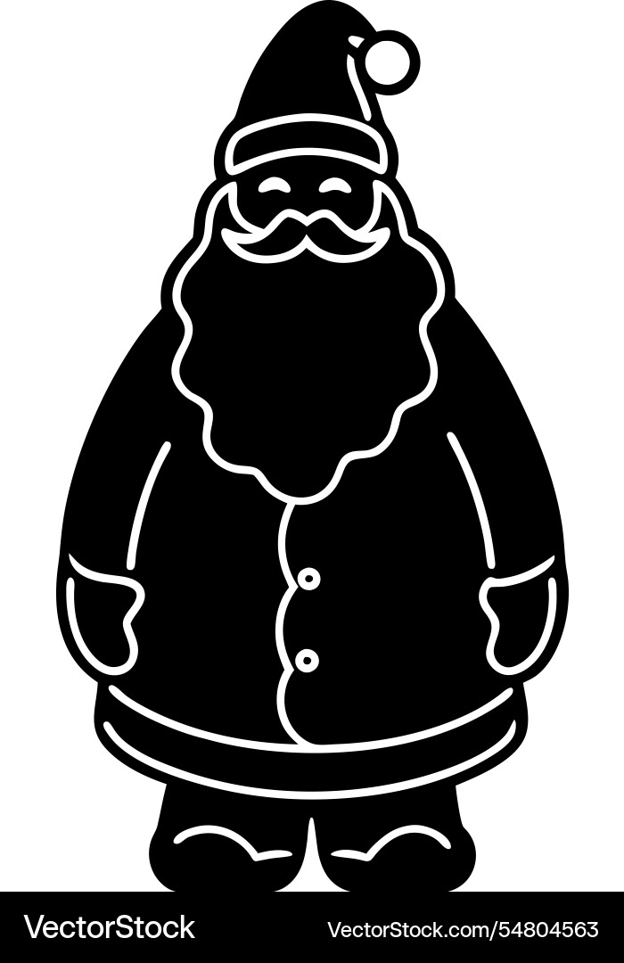 Santa-claus silhouette Royalty Free Vector Image
