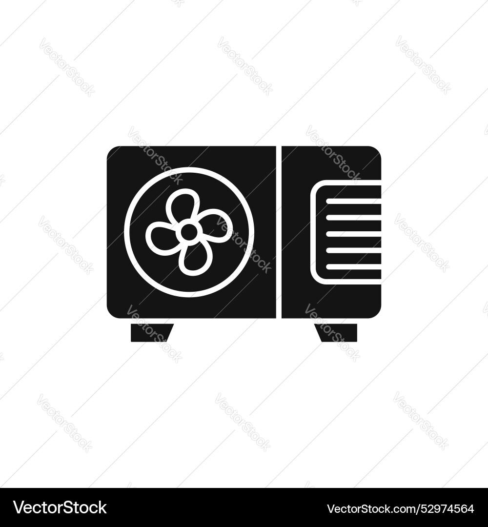 Ac outdoor unit icon symbol on white background Vector Image
