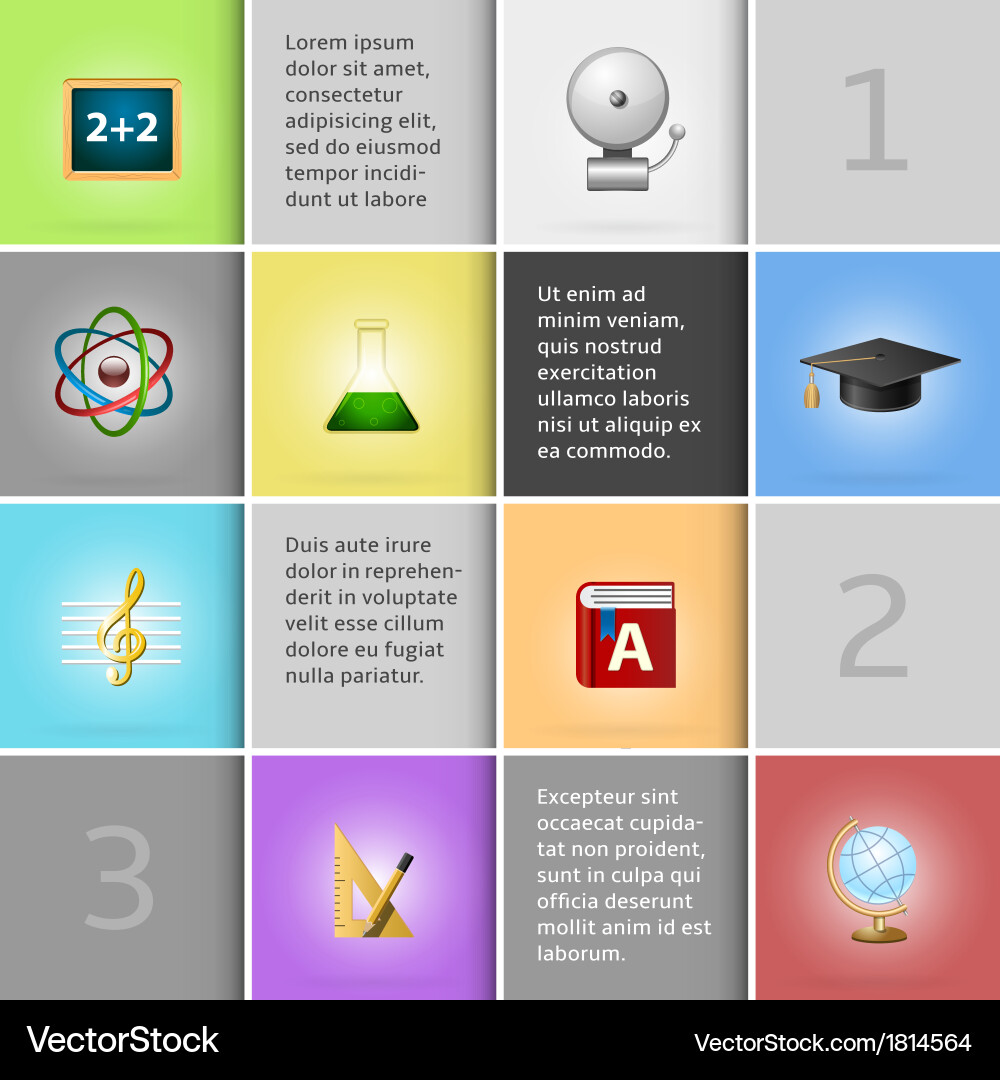 Education infographic elements Royalty Free Vector Image