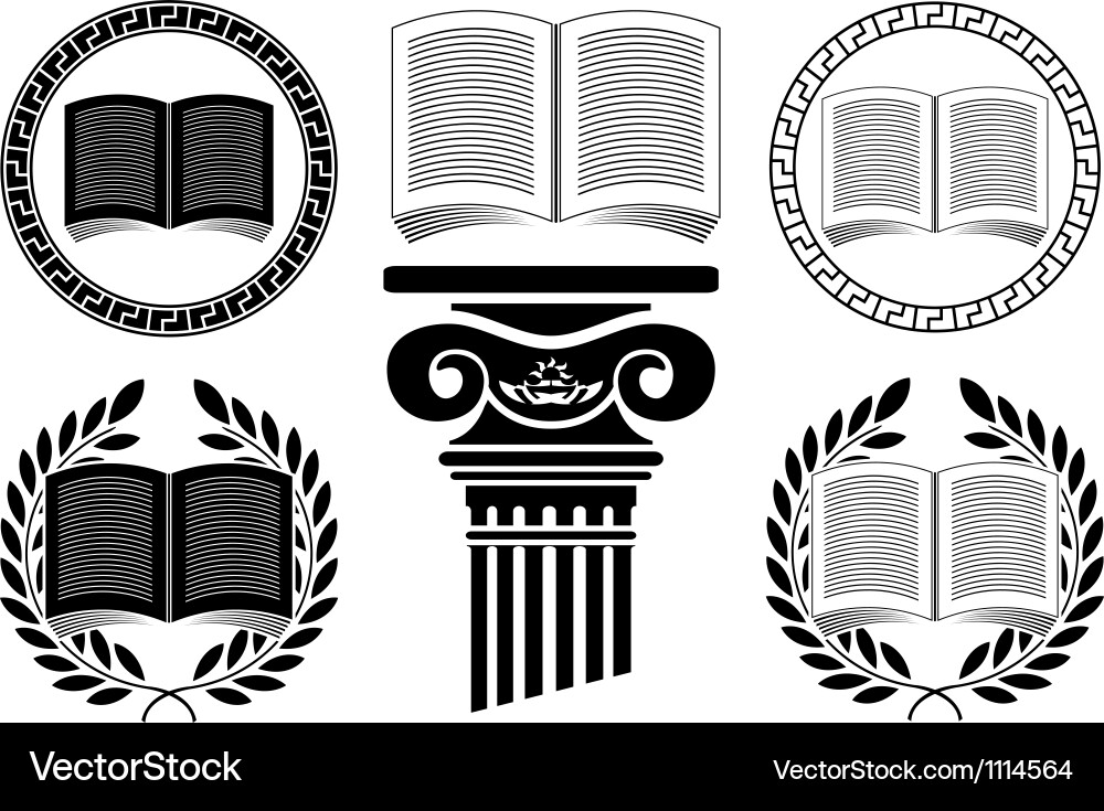 Education stencil third variant Royalty Free Vector Image