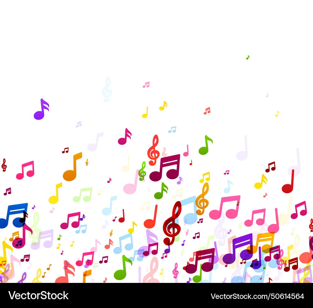 Floating music notes confetti Royalty Free Vector Image