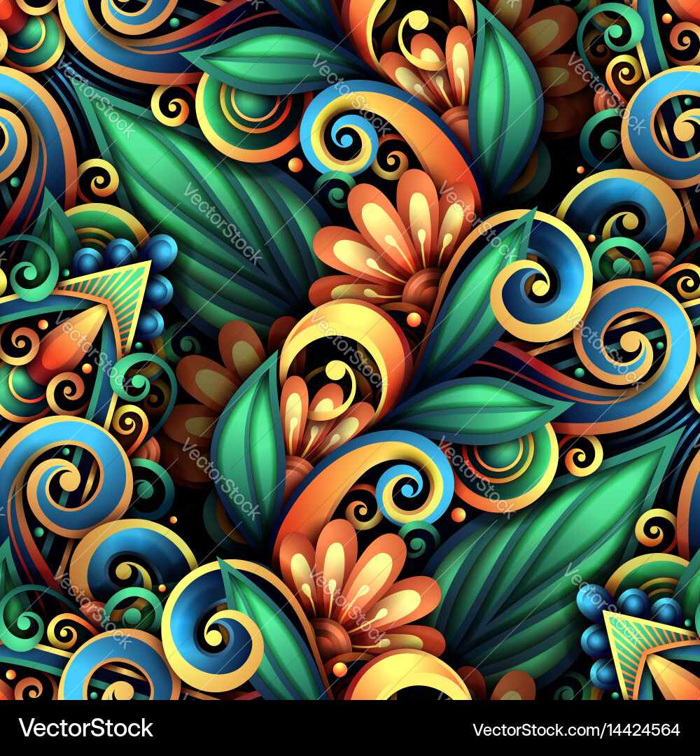 Floral Swirl Pattern Royalty Free Vector Image