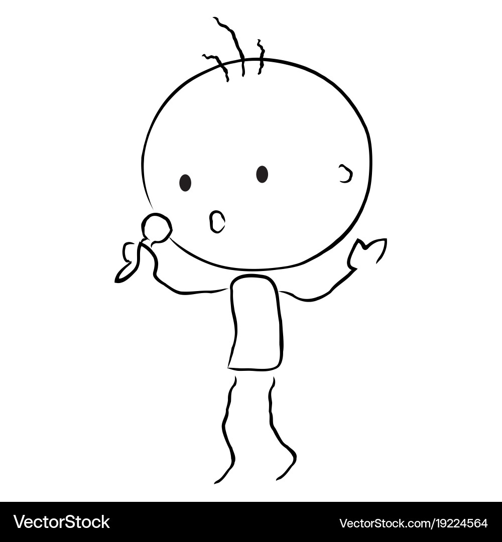 Little boy sings with microphone Royalty Free Vector Image