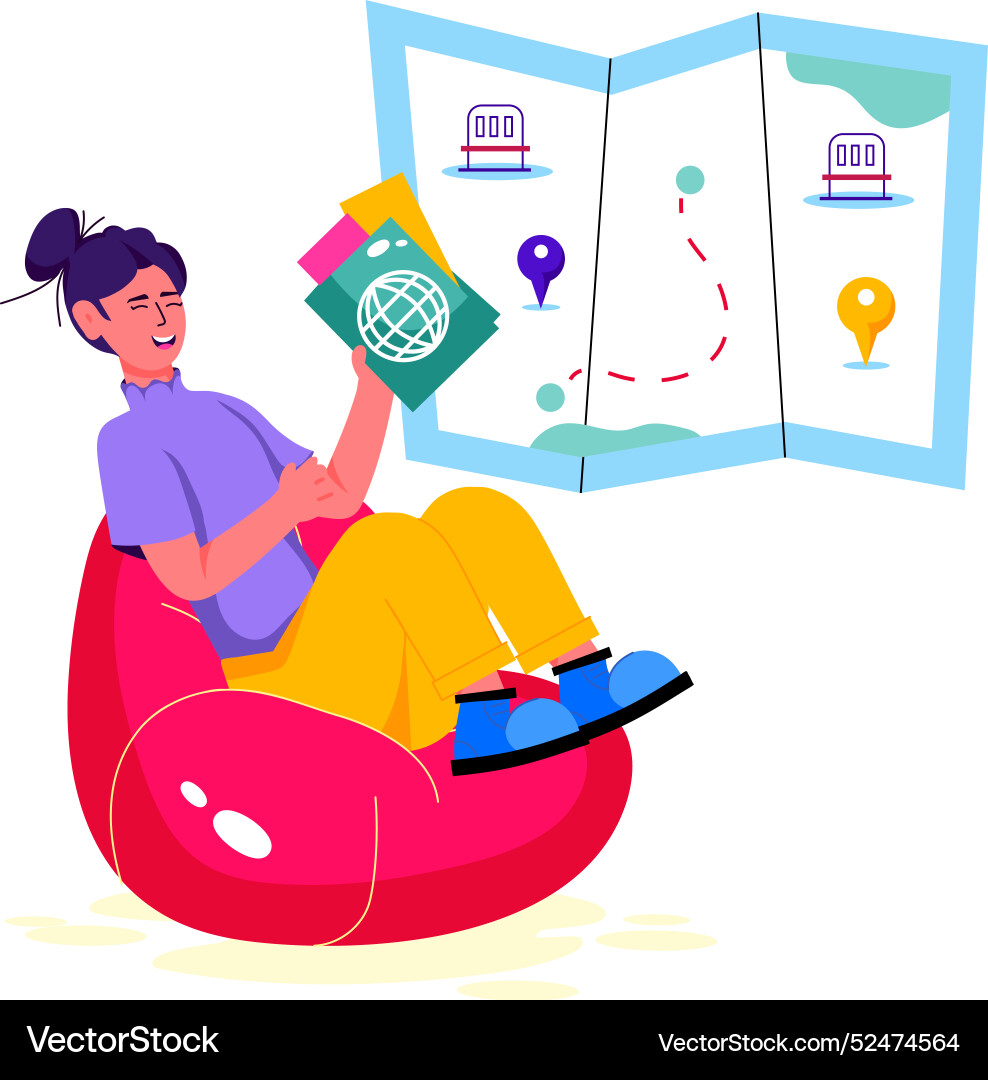 Travel map Royalty Free Vector Image - VectorStock