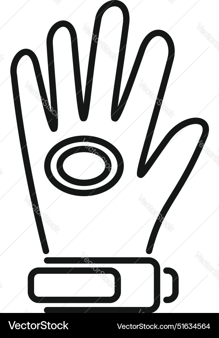 Virtual reality glove showing open hand gesture Vector Image