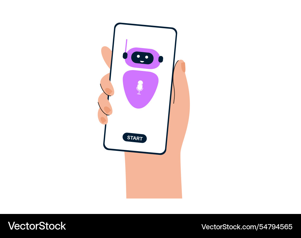 Ai chatbot technology Royalty Free Vector Image