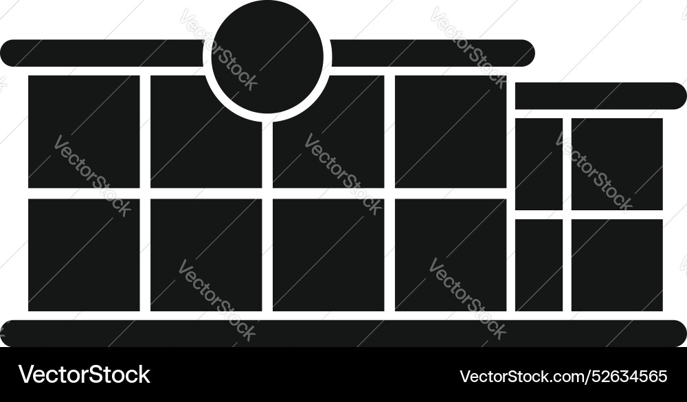 Big modern shopping mall building icon showing Vector Image