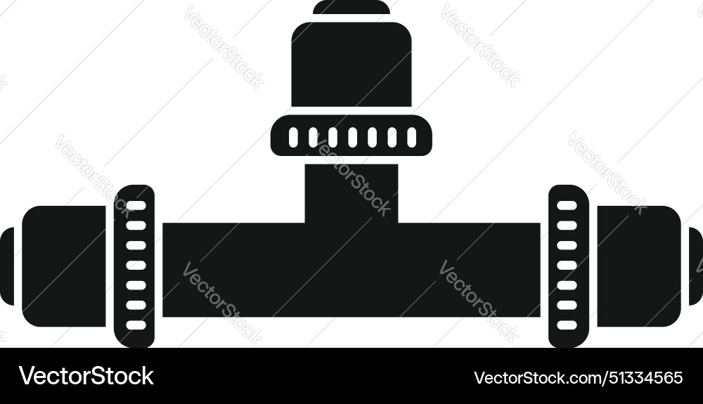 Black isolated pipe icon Royalty Free Vector Image