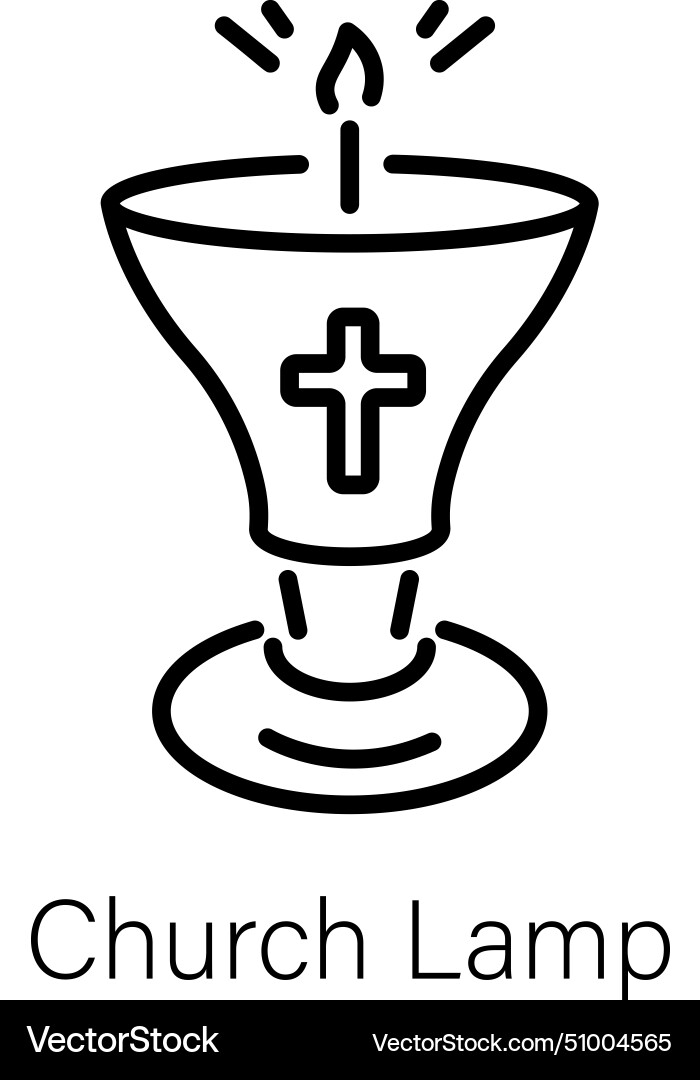 Church lamp Royalty Free Vector Image - VectorStock