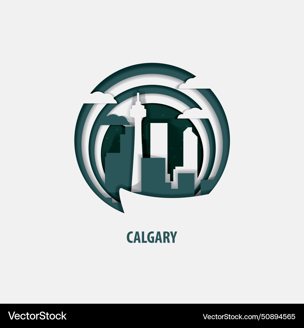 Creative paper cut layer craft calgary origami Vector Image