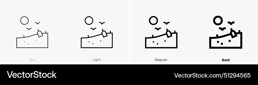 Dump icon thin light regular and bold style Vector Image