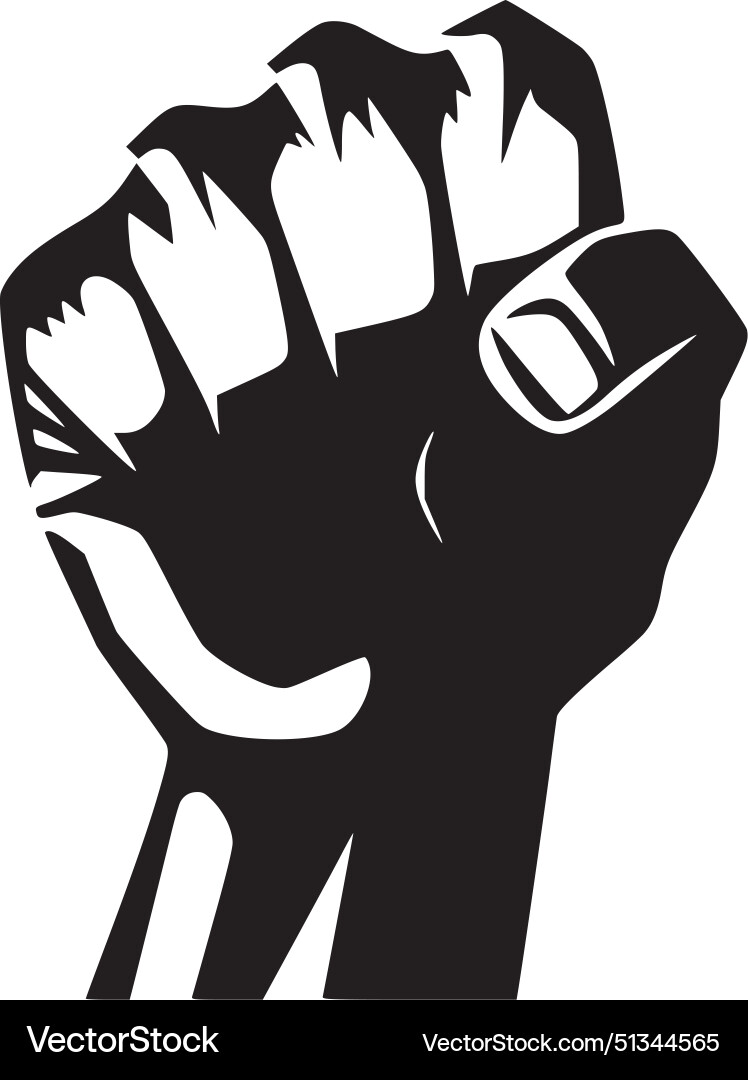 Fist - minimalist and simple silhouette Royalty Free Vector