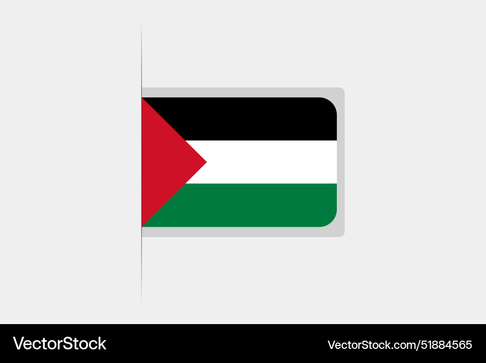 Flag of palestine Royalty Free Vector Image - VectorStock