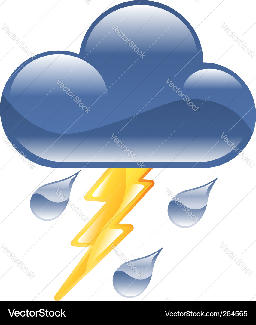 Lightning storm Royalty Free Vector Image - VectorStock