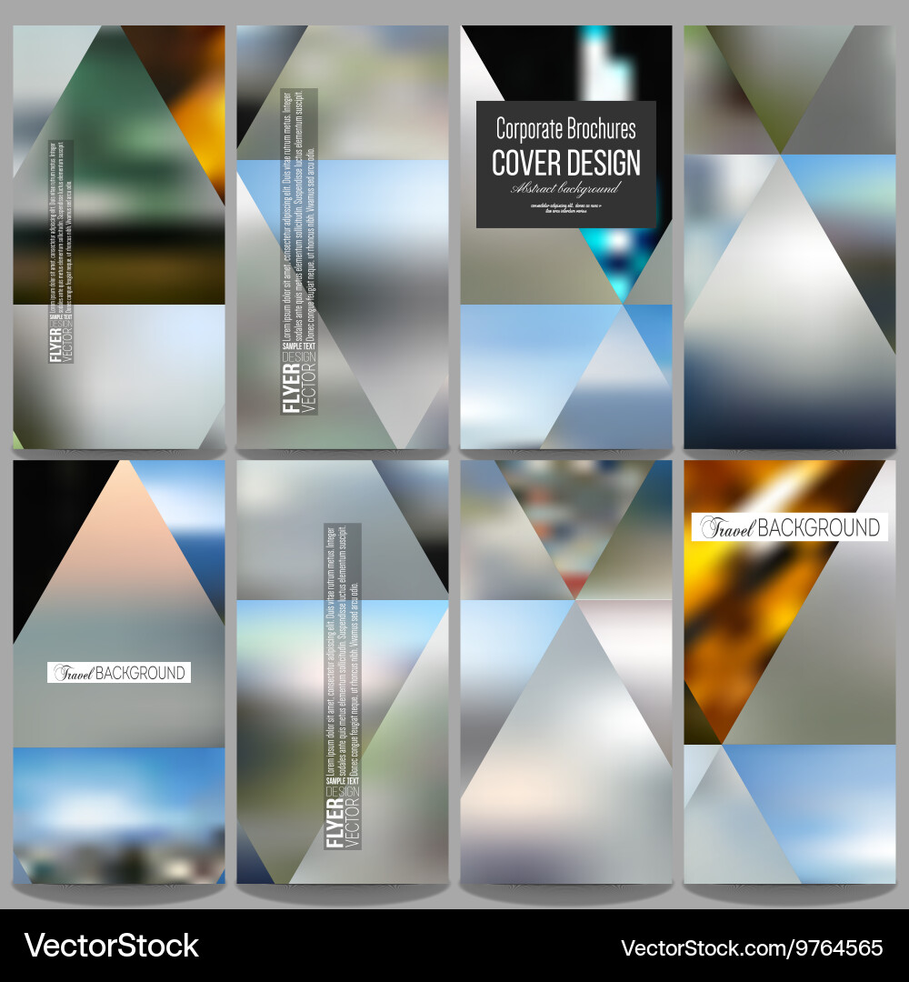 Set of modern flyers abstract multicolored Vector Image