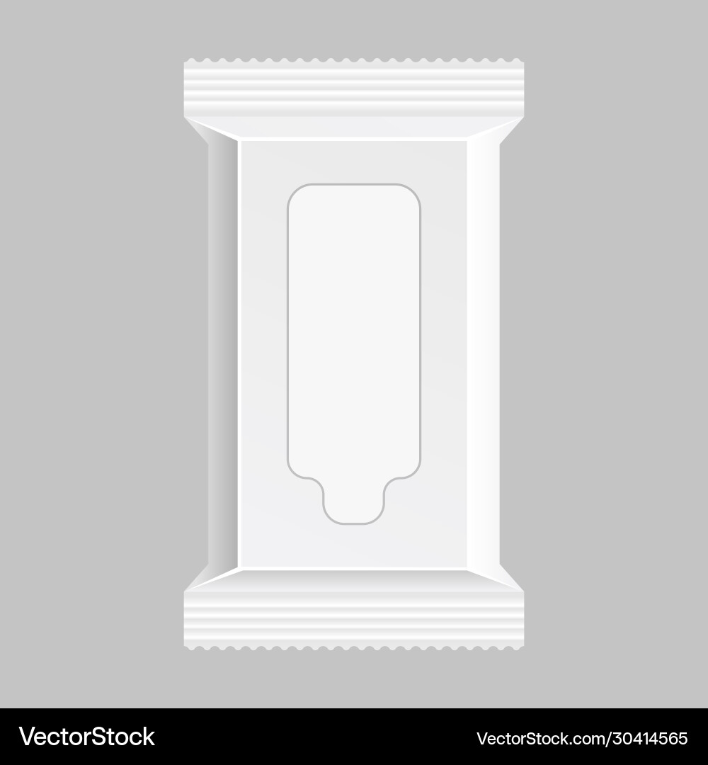 Wet wipes mock up template Royalty Free Vector Image