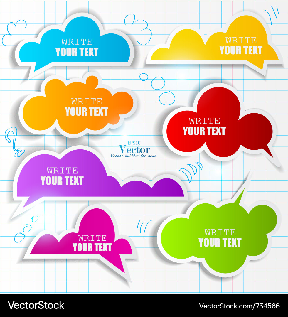 Colorful speech bubble Royalty Free Vector Image