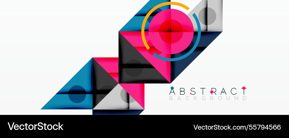 Geometric abstract design with layered triangles Vector Image