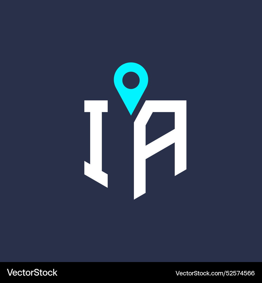 Ia location logo design for recruitment Royalty Free Vector