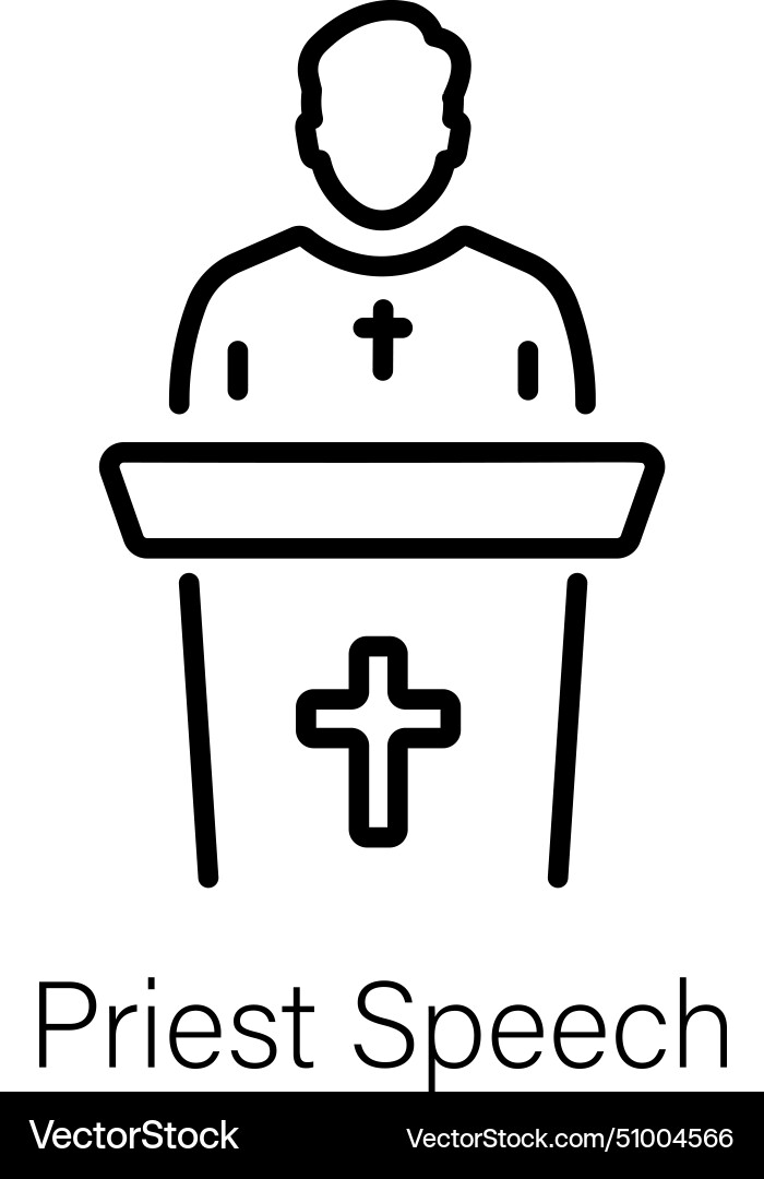 Priest speech Royalty Free Vector Image - VectorStock