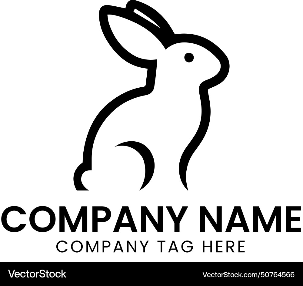 Rabbit logo Royalty Free Vector Image - VectorStock