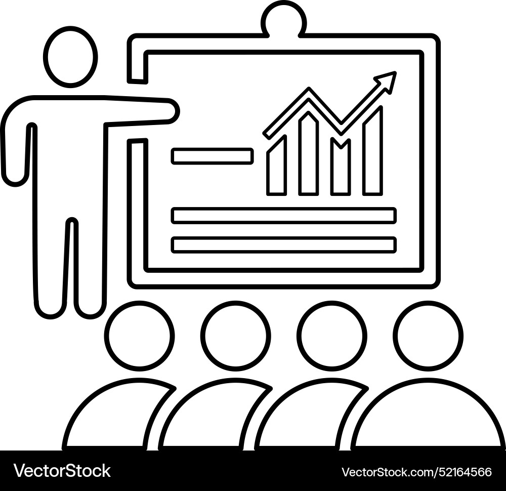 Seminar icon outline Royalty Free Vector Image