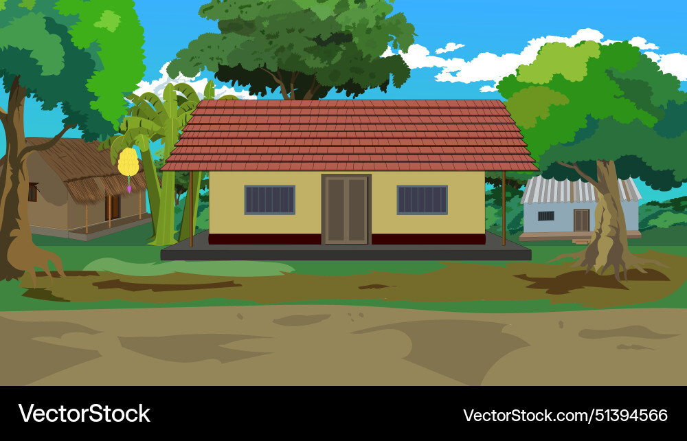Village hut poor house Royalty Free Vector Image