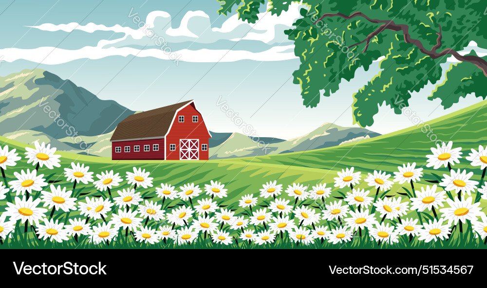 A beautiful flower scene Royalty Free Vector Image