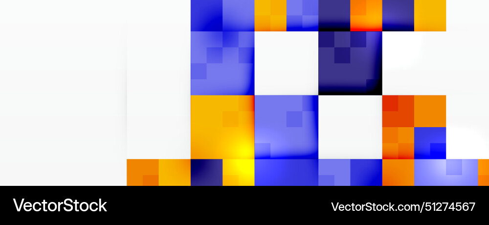 A blue yellow and orange checkered pattern Vector Image