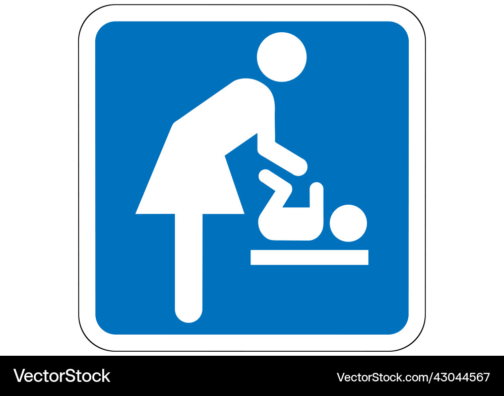 Baby changing room Royalty Free Vector Image - VectorStock