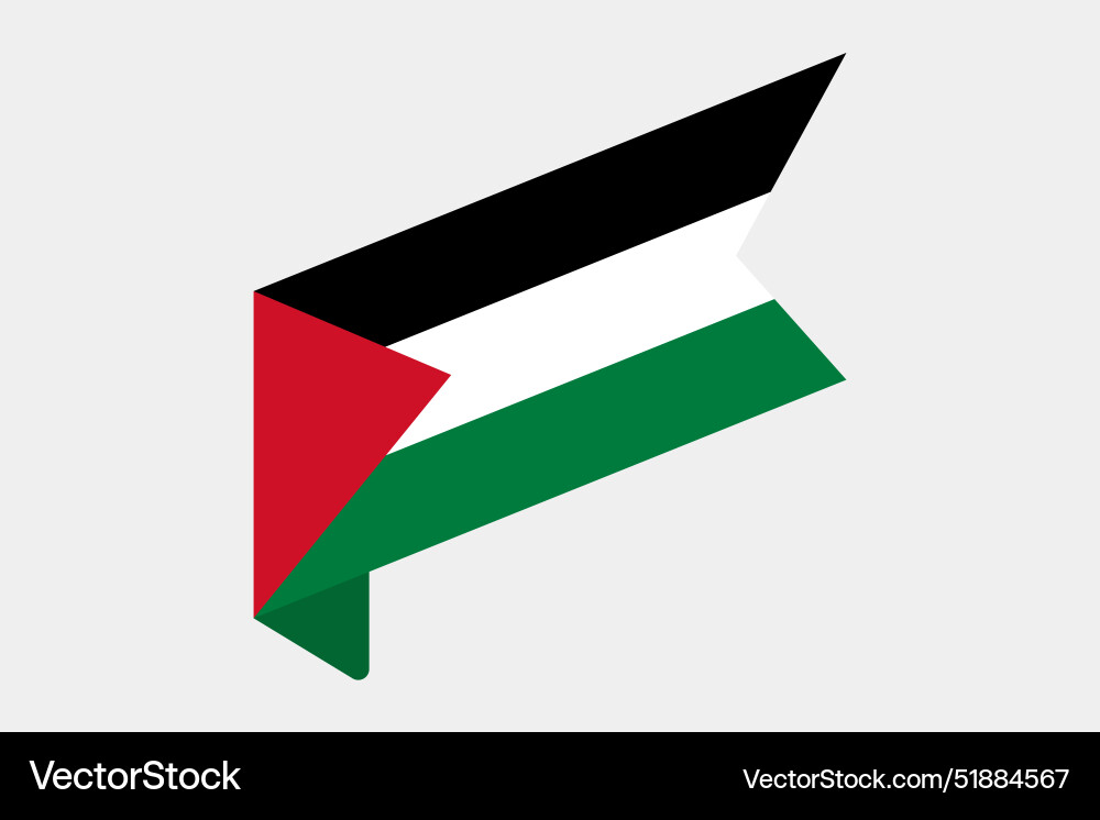 Flag of palestine Royalty Free Vector Image - VectorStock