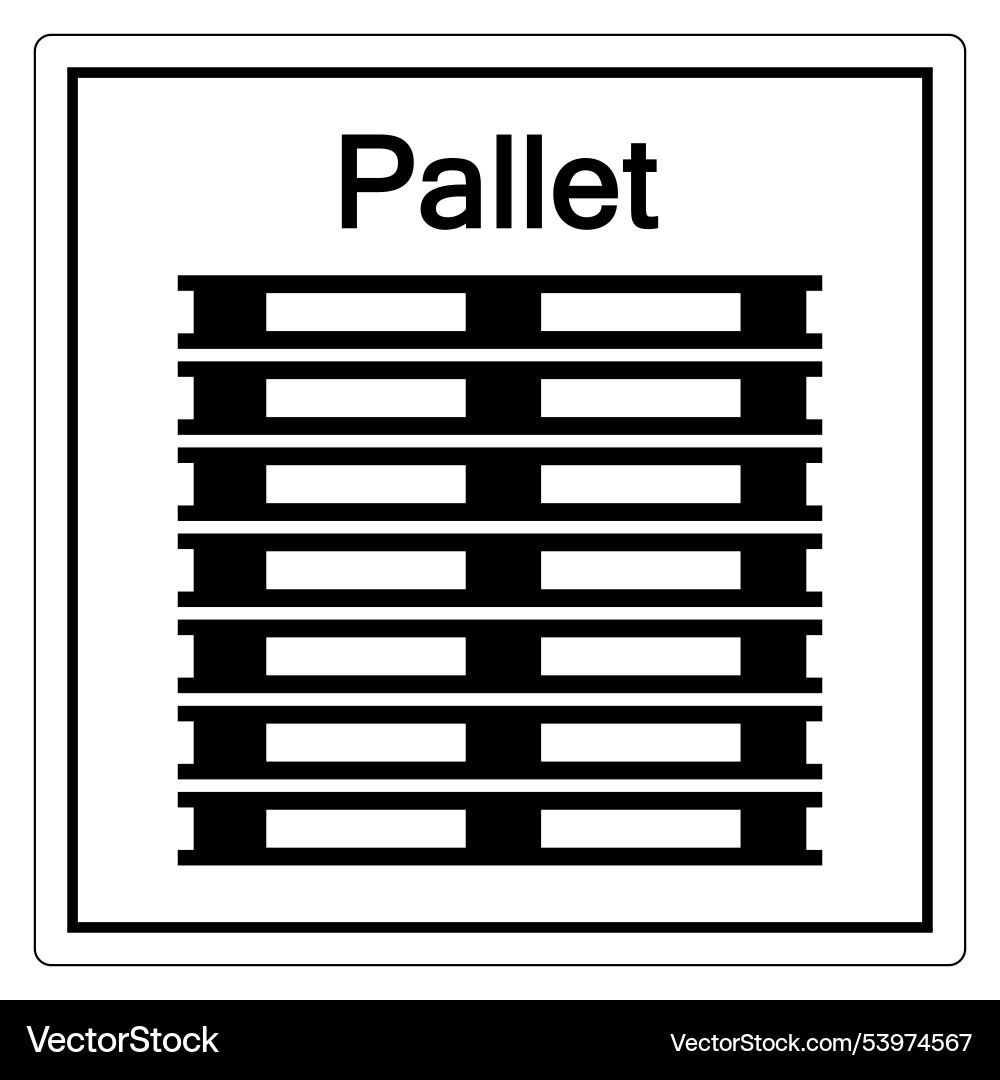 Simple pallet icon for warehouse and logistics Vector Image