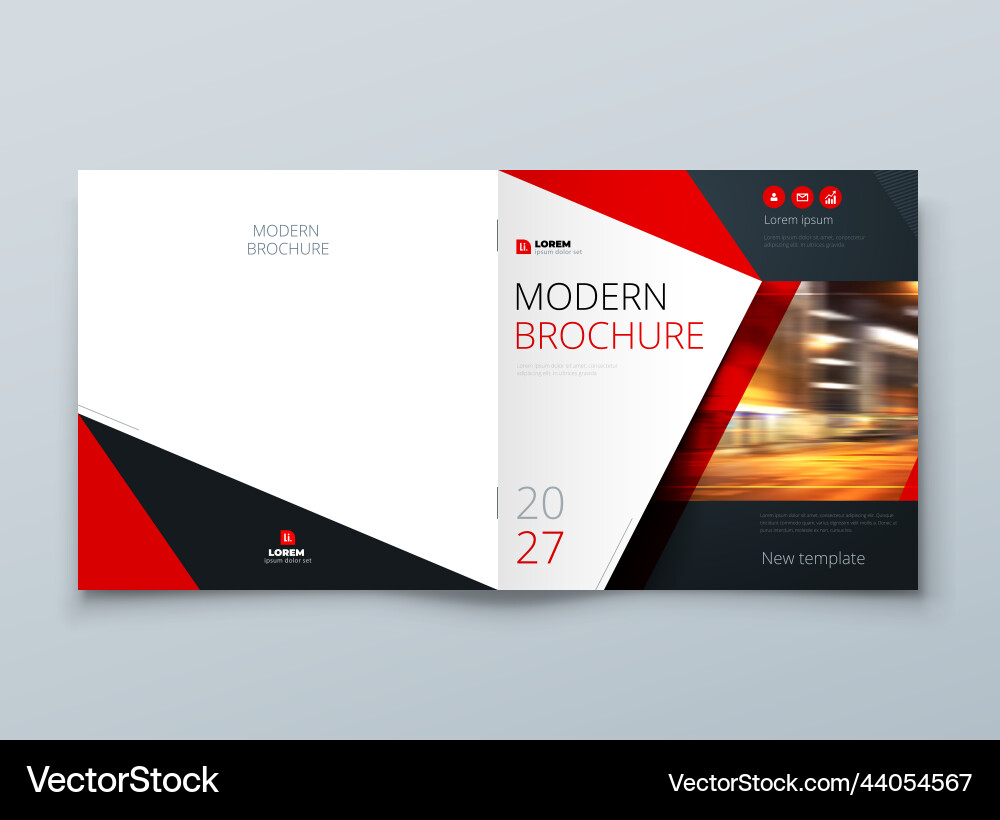 Square brochure template layout design corporate Vector Image