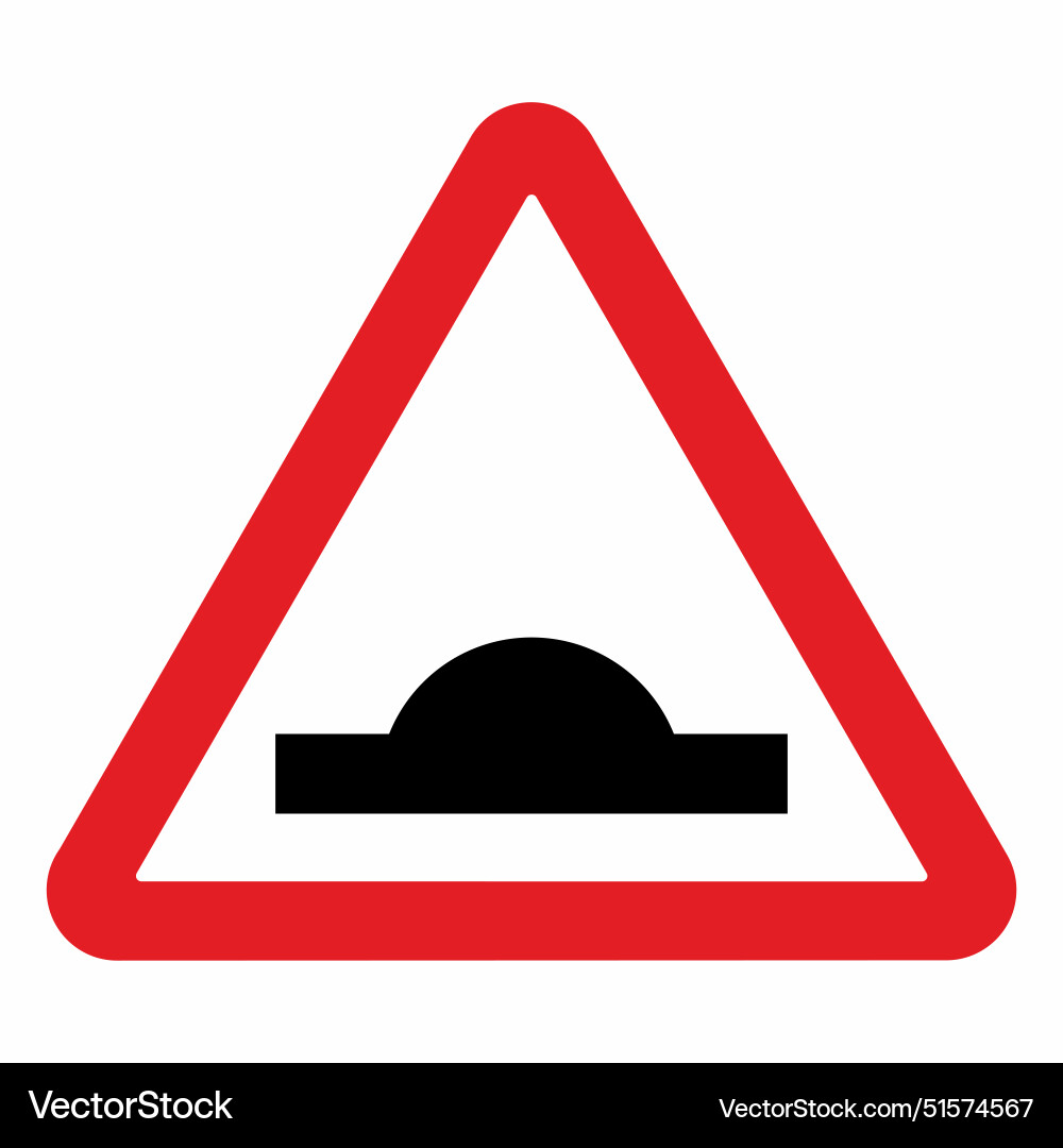 Watch out retarder road sign triangle Royalty Free Vector