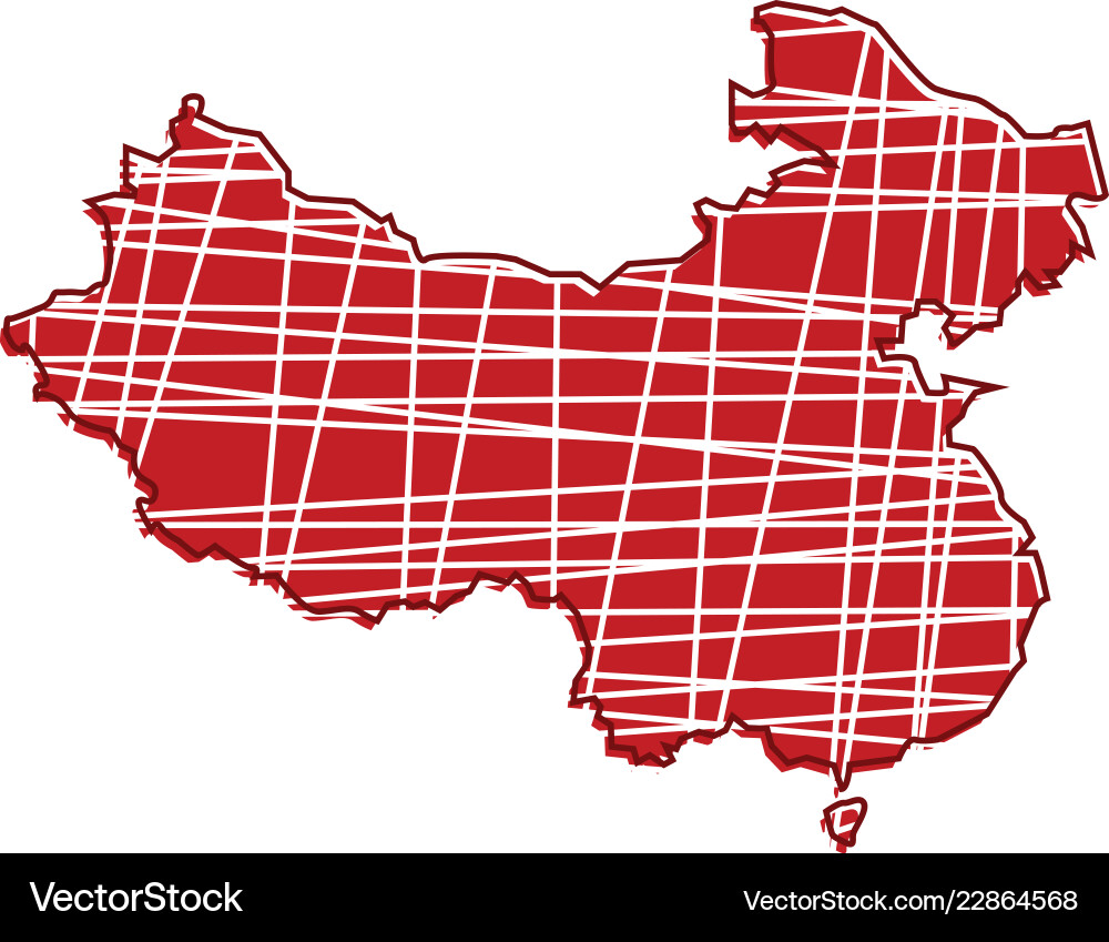 Colored china map Royalty Free Vector Image - VectorStock