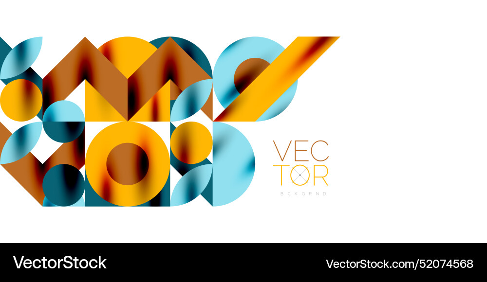 Colorful simple dynamic geometric forms circles Vector Image