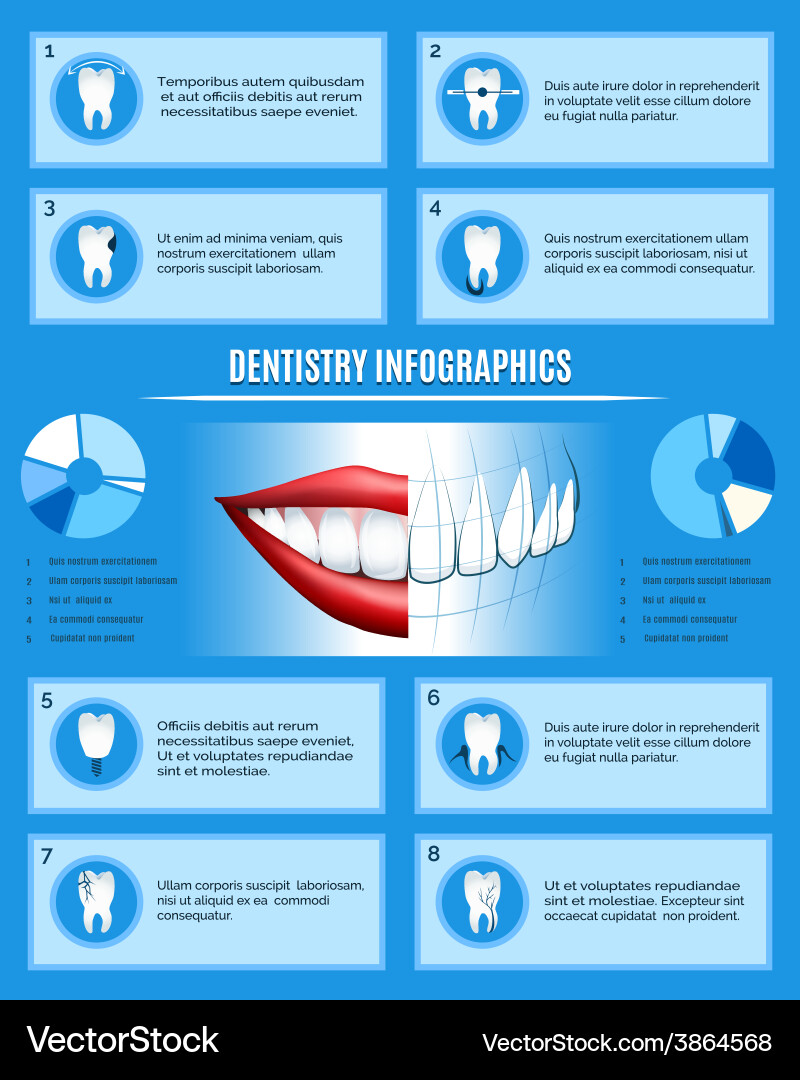 Dentistry info Royalty Free Vector Image - VectorStock