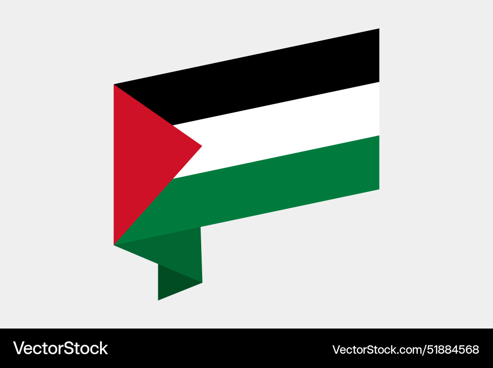 Flag of palestine Royalty Free Vector Image - VectorStock